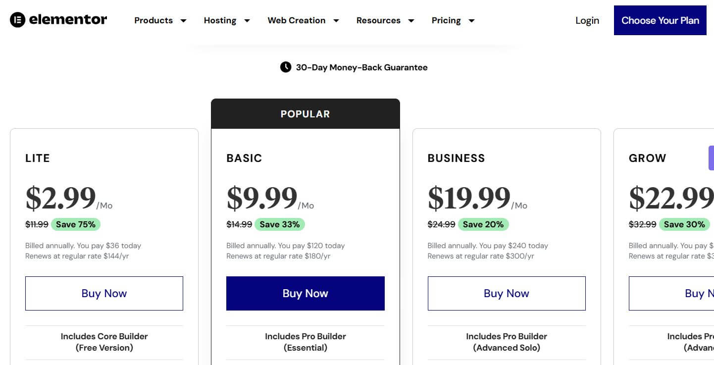 Elementor Pricing Changes - PriceTimeline